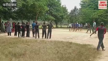 फरीदाबाद:बालिका वर्ग के अंडर 17 और अंडर 19 जिला स्तरीय कबड्डी खेलों का ...