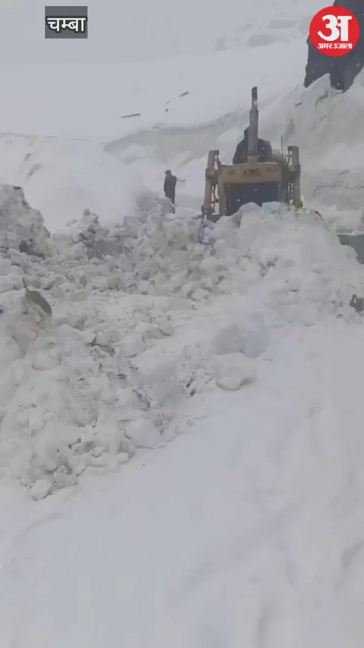 चंबा:बर्फ से लकदक चंबा-बैरागढ़ वाया सचे जोत मार्ग छोटे वाहनों के लिए ...