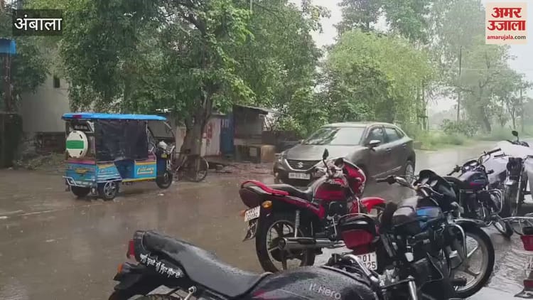 अंबाला में सुबह बारिश होने से मौसम हुआ सुहावना - Rain In Ambala - Amar ...