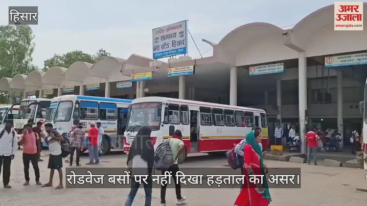 हिसार:राष्ट्रव्यापी हड़ताल का रोडवेज में नहीं दिखा असर - Impact Of The ...
