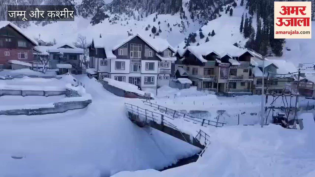 Sonmarg:सोनमर्ग में रातभर भारी बर्फबारी, लोग घरों में कैद - Residents ...